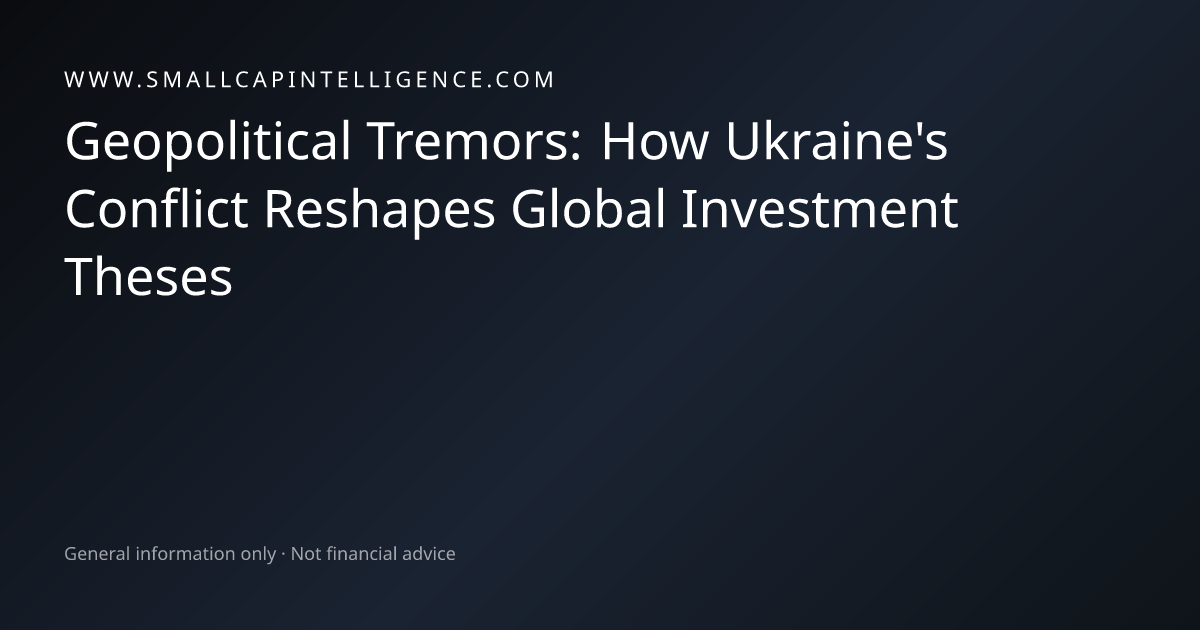 Geopolitical Tremors: How Ukraine's Conflict Reshapes Global Investment ...